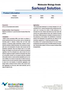 [BS001] 10% Sarkosyl Solution – All product one day service, Biosolution
